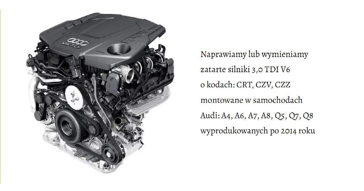 Opravujeme alebo vymieňame motory 3.0 TDI CRT CZV CZZ CVM